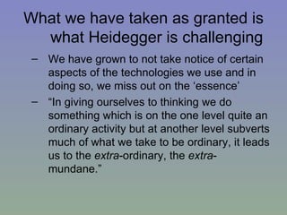 The Question Concerning Technology | PPT