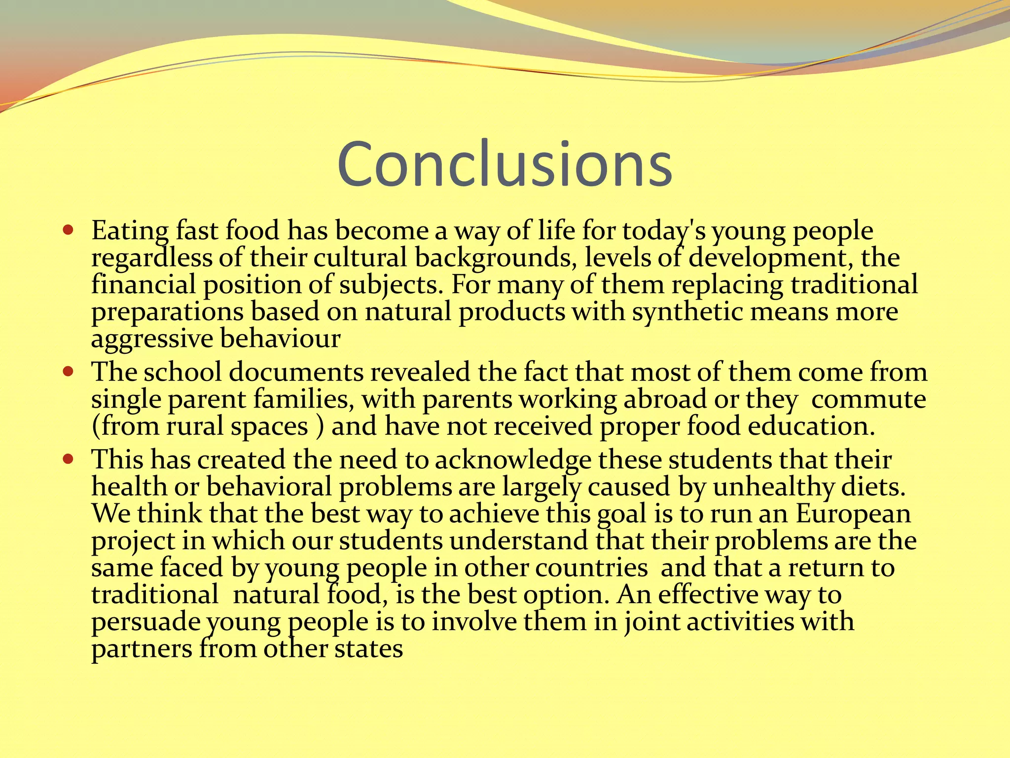 The questionnaire about food+interpretation | PPSX