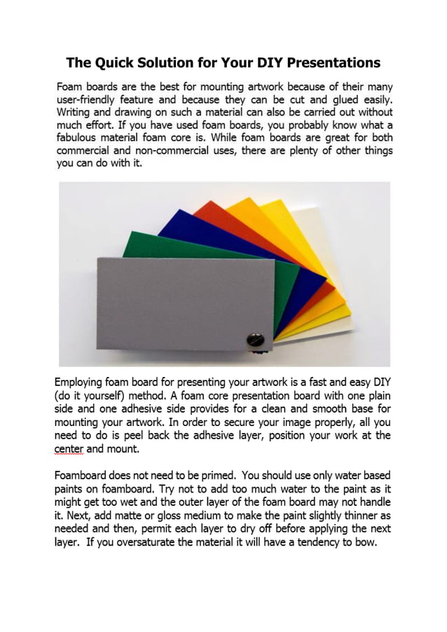 The Quick Solution For Your Diy Presentations | PDF