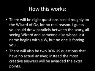 3.2, INK - The Quizard of Oz | PPTX