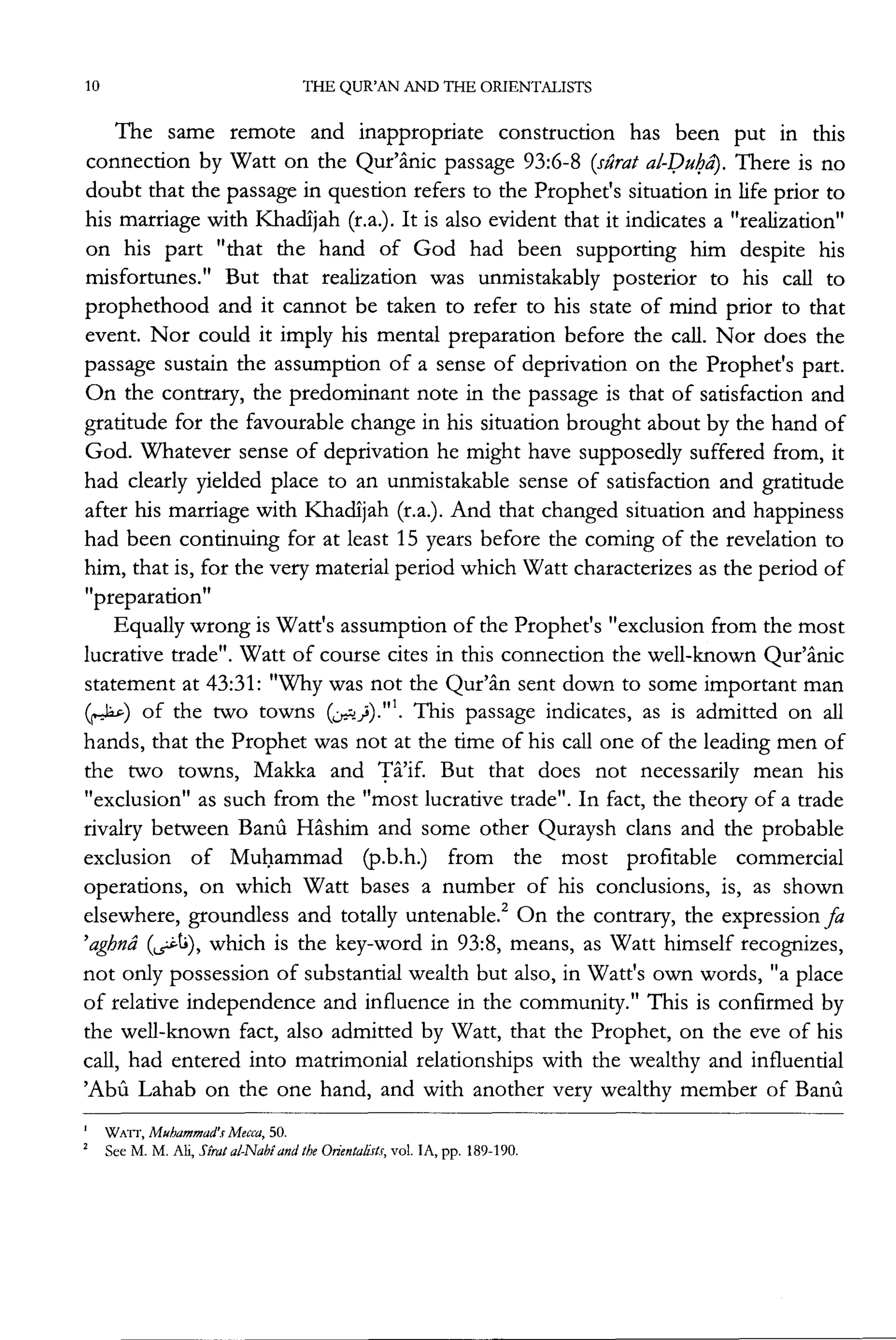 The Quran and the Orientalists by Muhammad Mohar Ali (Ex-professor, University of Madinah ...