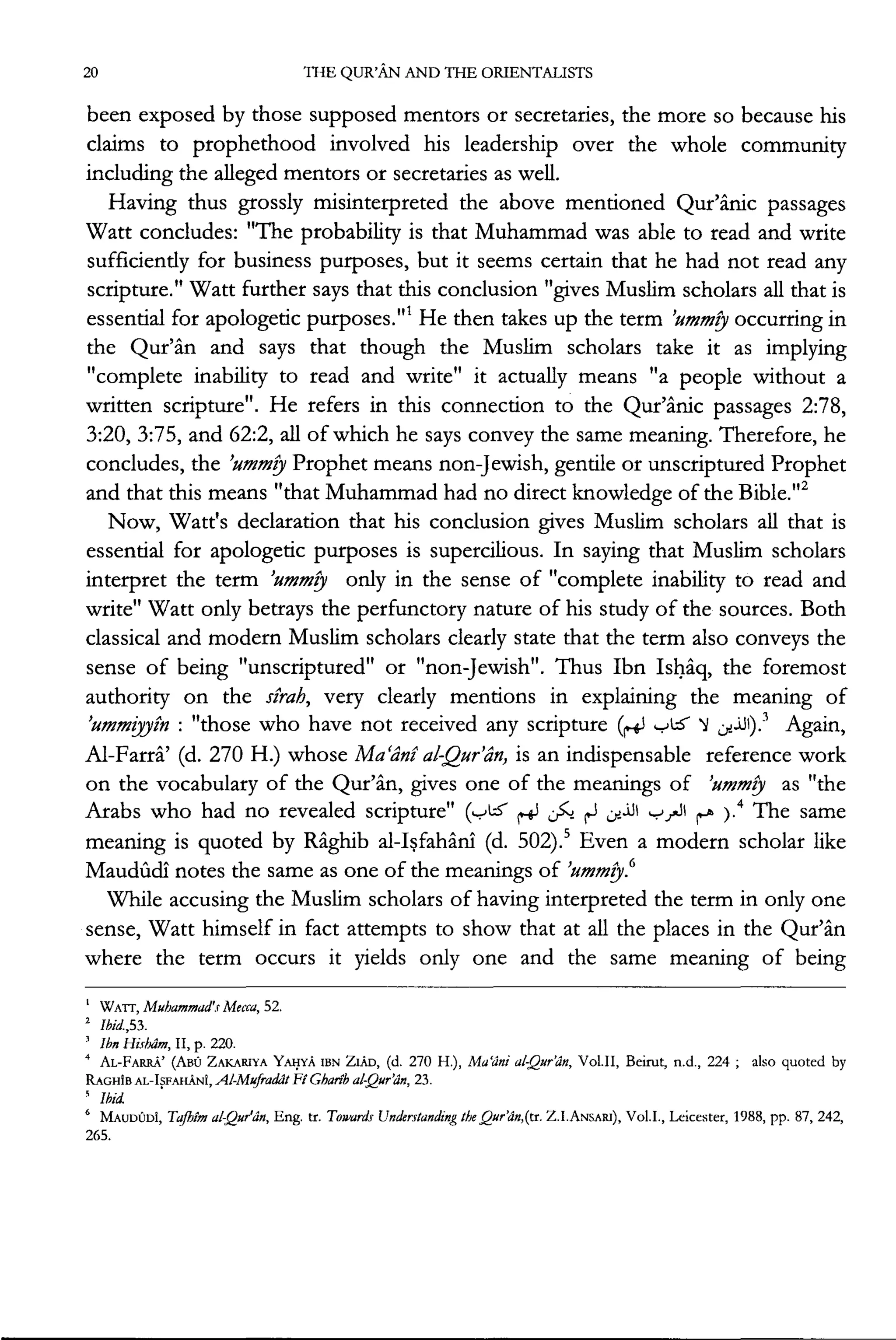 The Quran and the Orientalists by Muhammad Mohar Ali (Ex-professor, University of Madinah ...