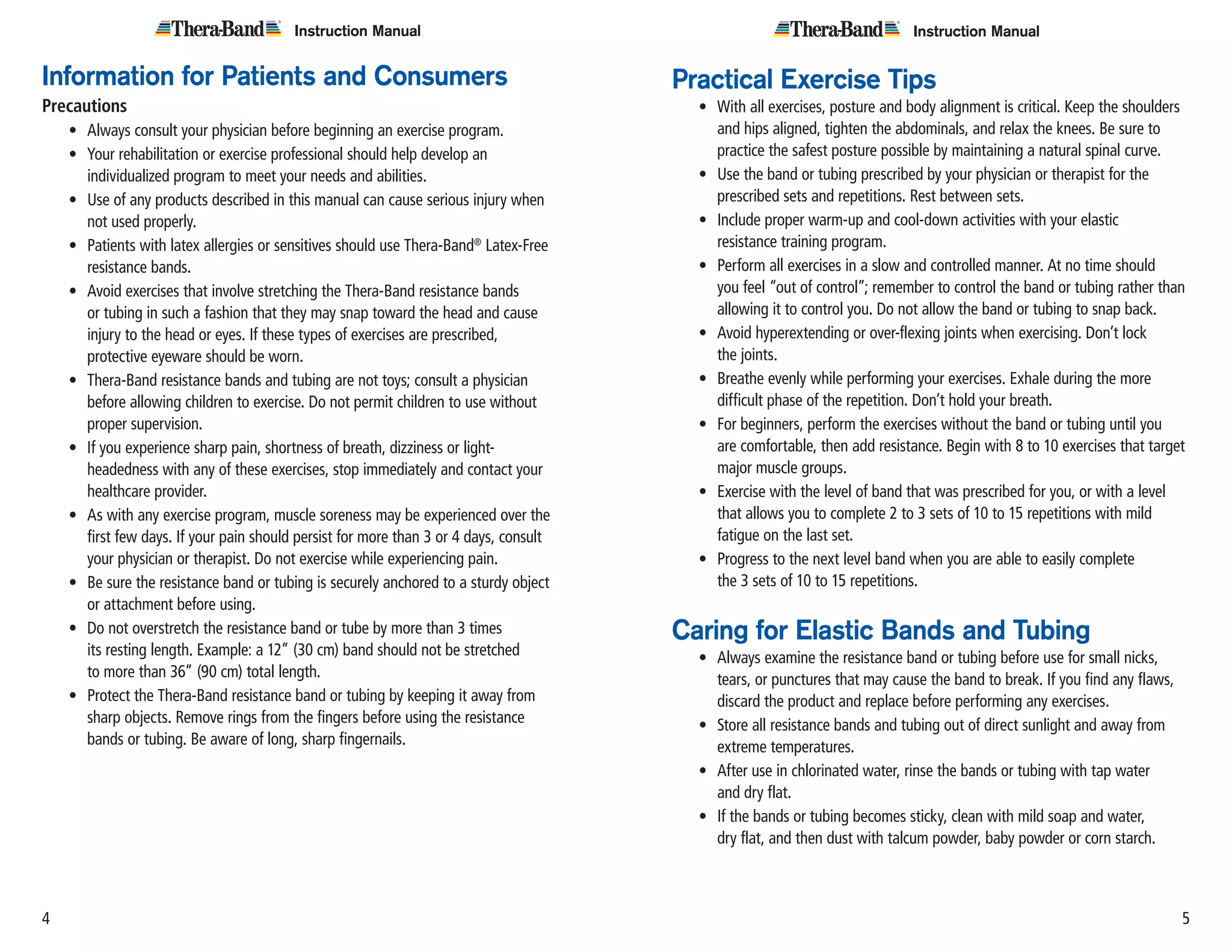 Thera band instruction manual | PDF