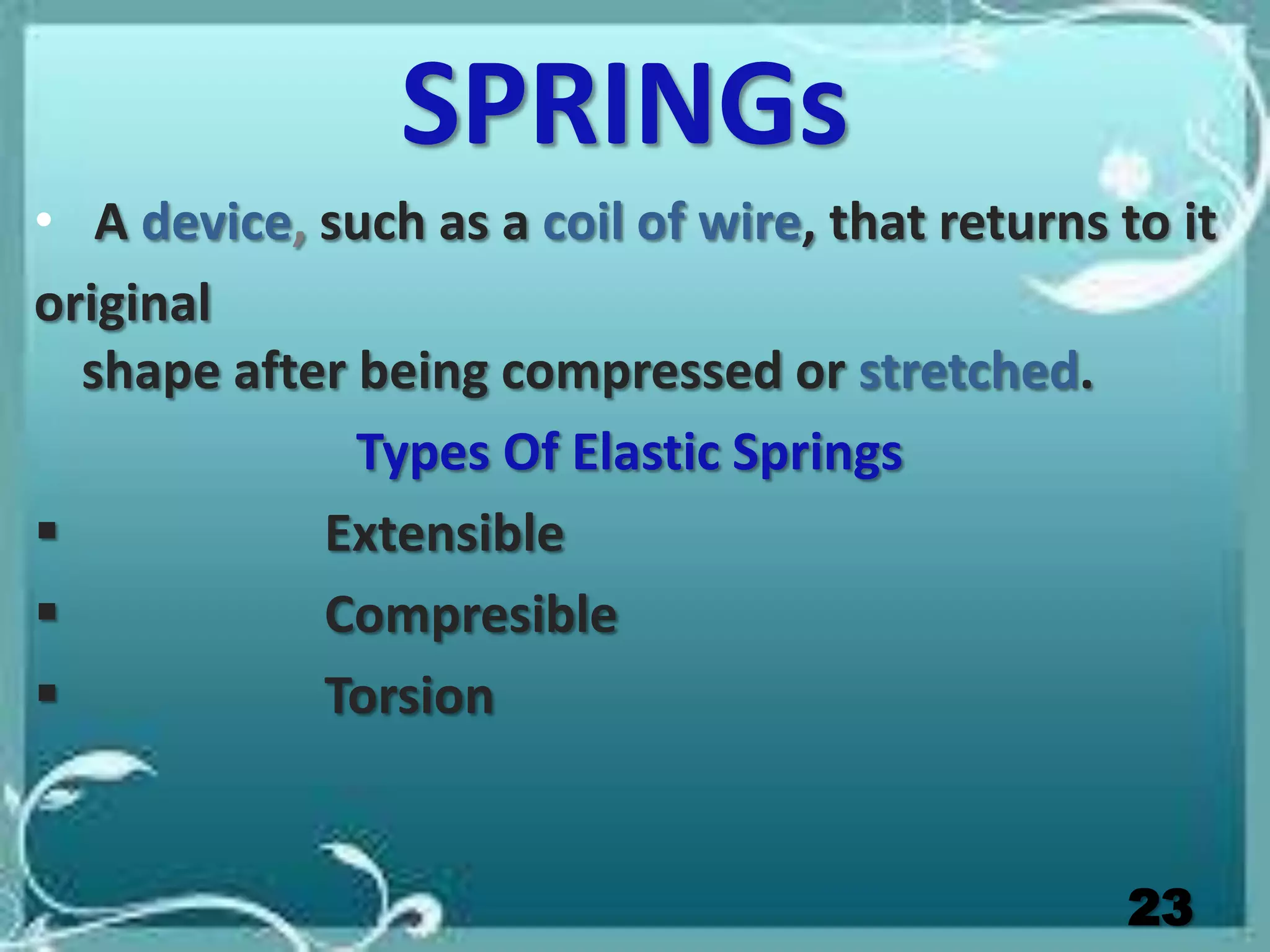 Therabands & springs presentation | PPTX