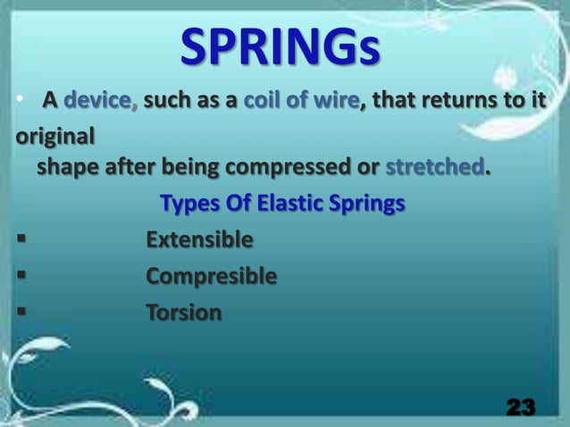 Therabands & springs presentation | PPTX