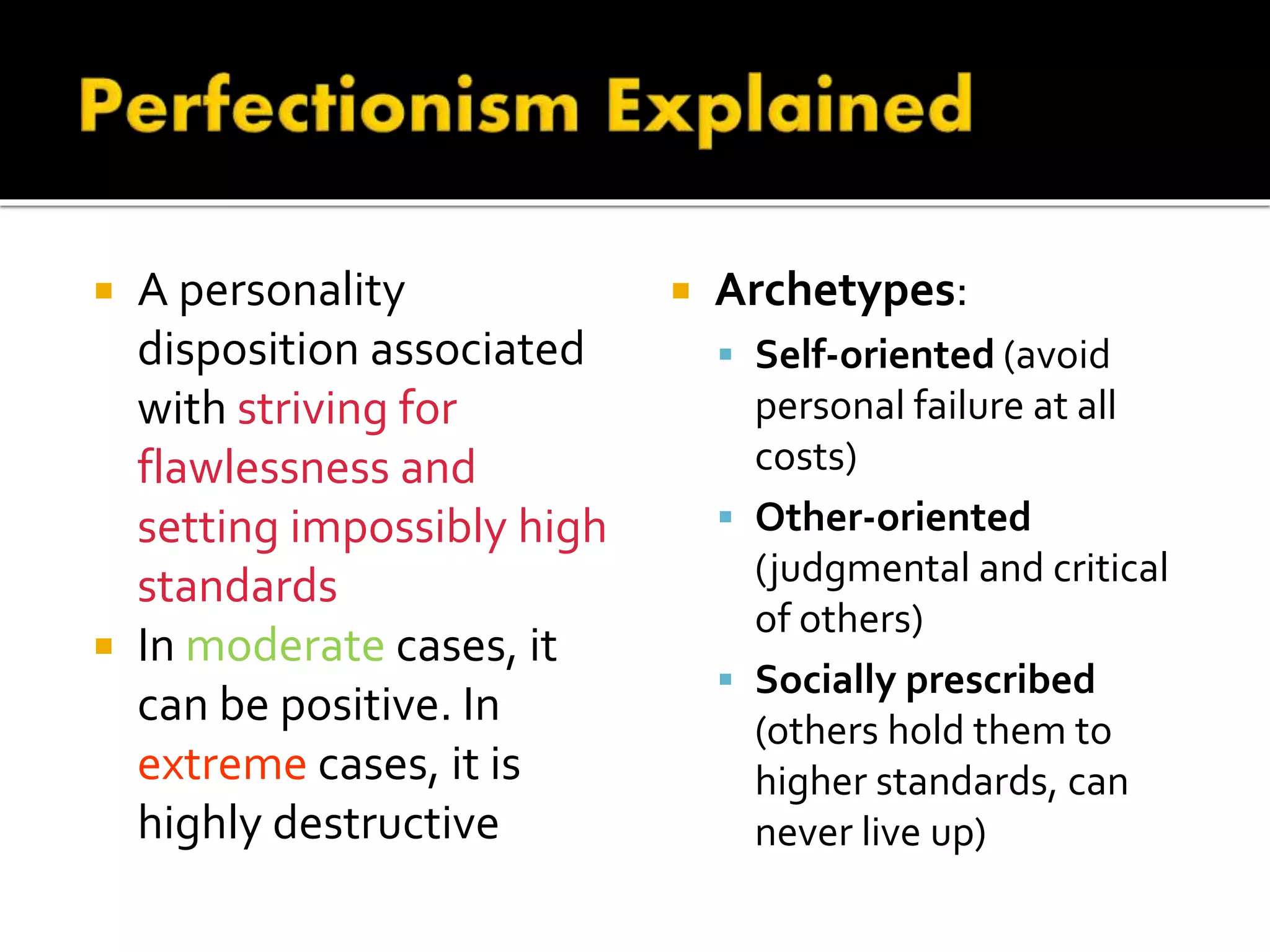 The Longest Miles: A Practical Guide to Perfectionism | PPTX