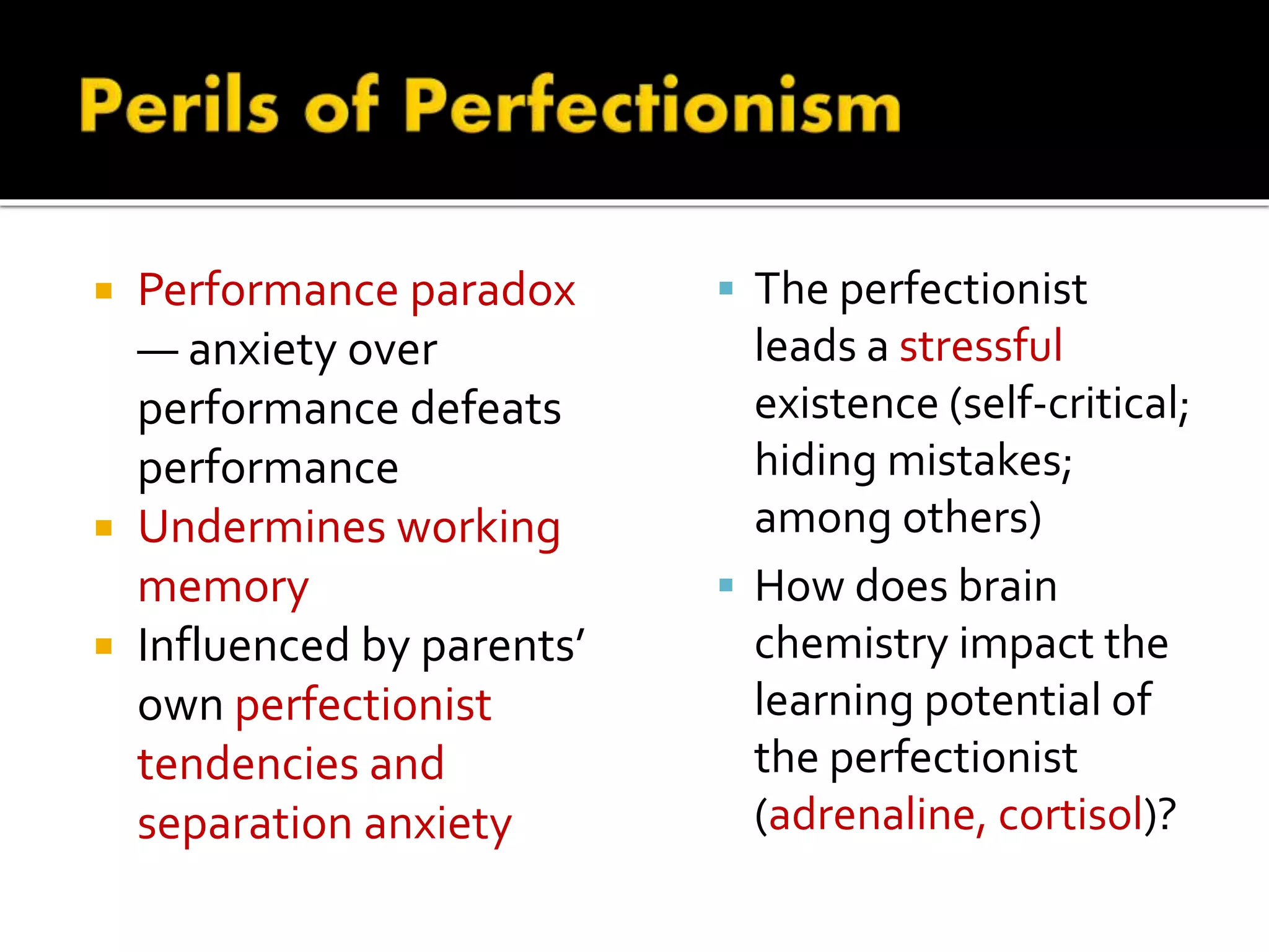 The Longest Miles: A Practical Guide to Perfectionism | PPTX