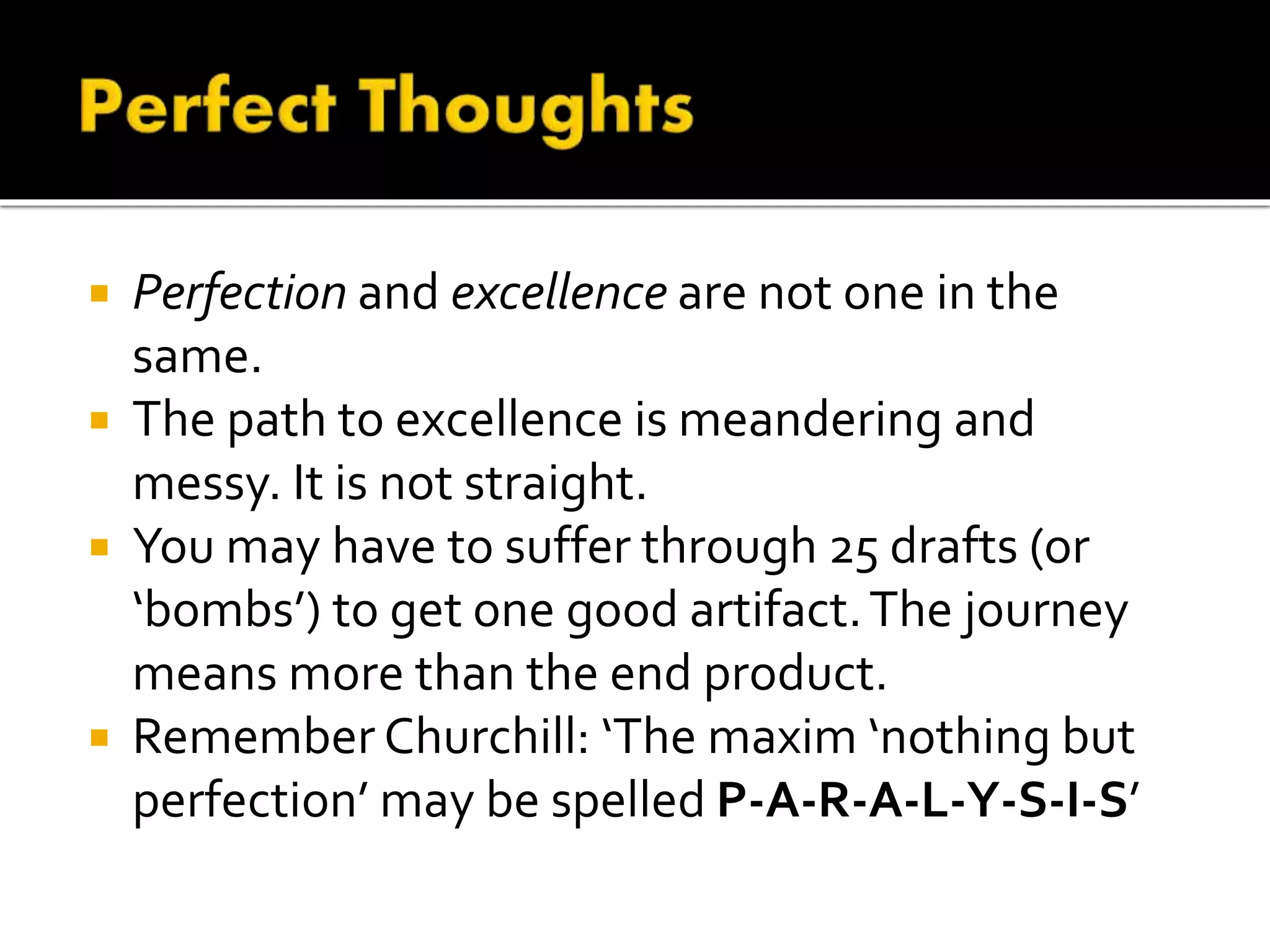 The Longest Miles: A Practical Guide to Perfectionism | PPTX