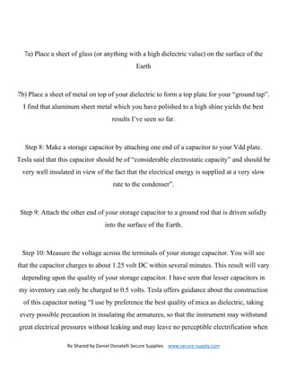 The radiant energy receiver system of nikola tesla | PDF