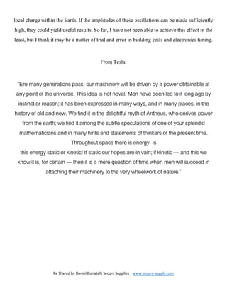 The radiant energy receiver system of nikola tesla | PDF