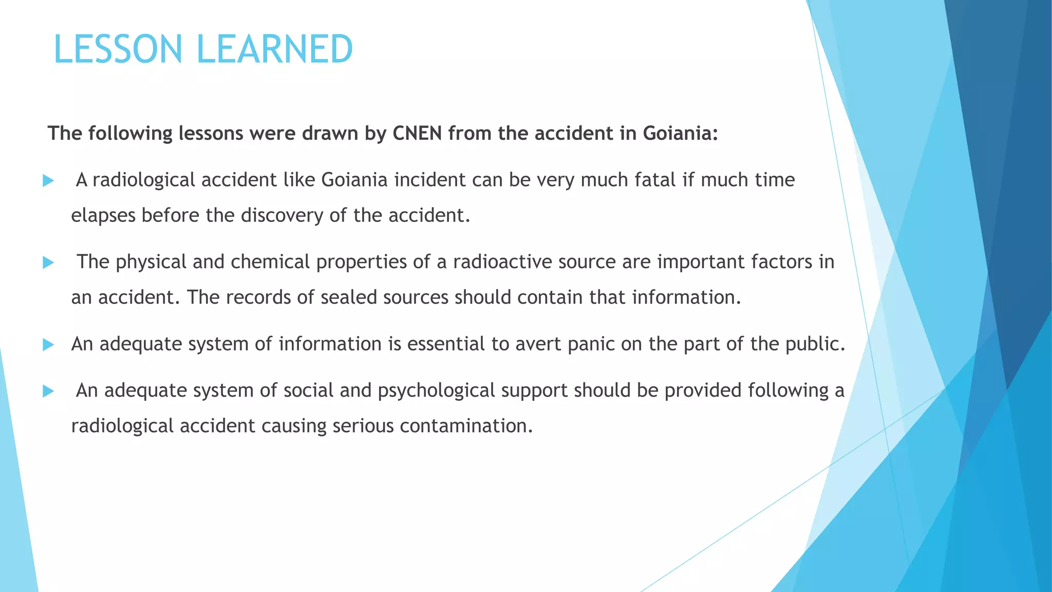 The Radiological accident in Goiânia | PPTX