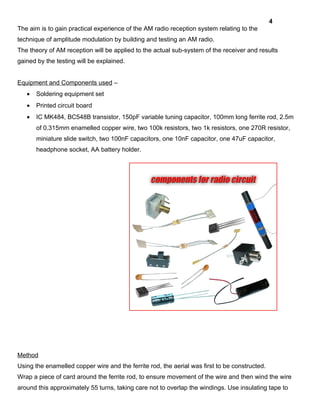 The AM Receiver and Audio Amplification Project | DOC