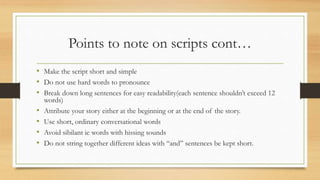 The radio script | PPTX