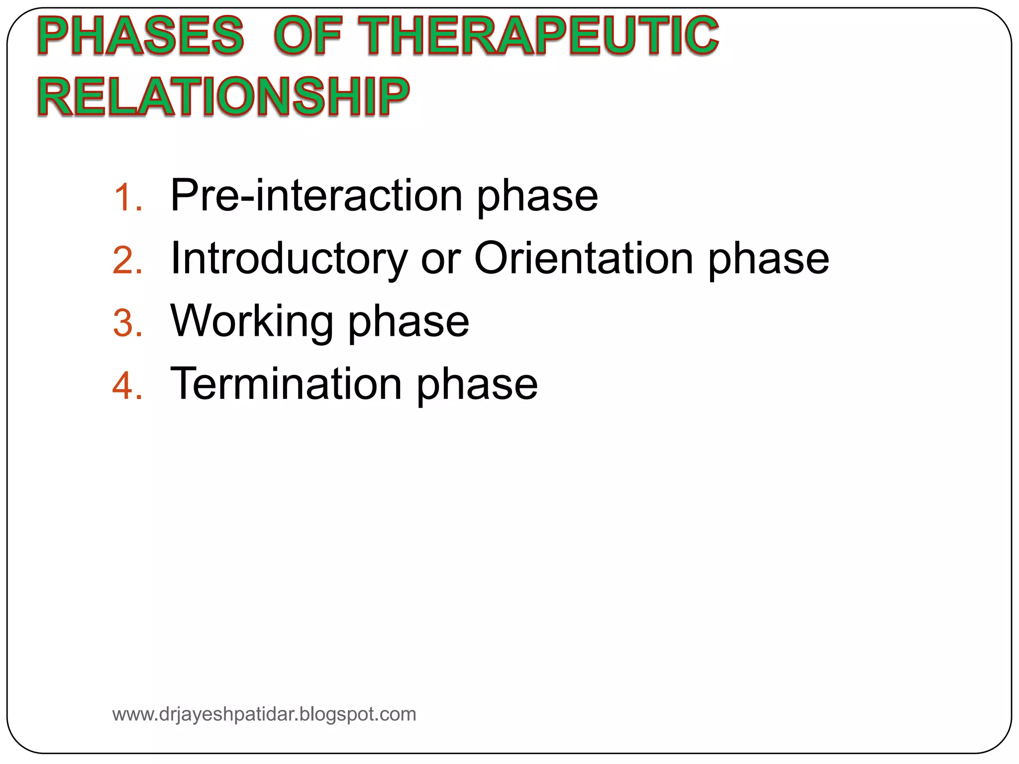 Theraeutic nurse patient relationship | PPSX