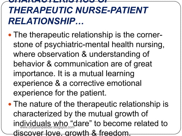 Theraeutic nurse patient relationship | PPSX | Parenting Babies and ...