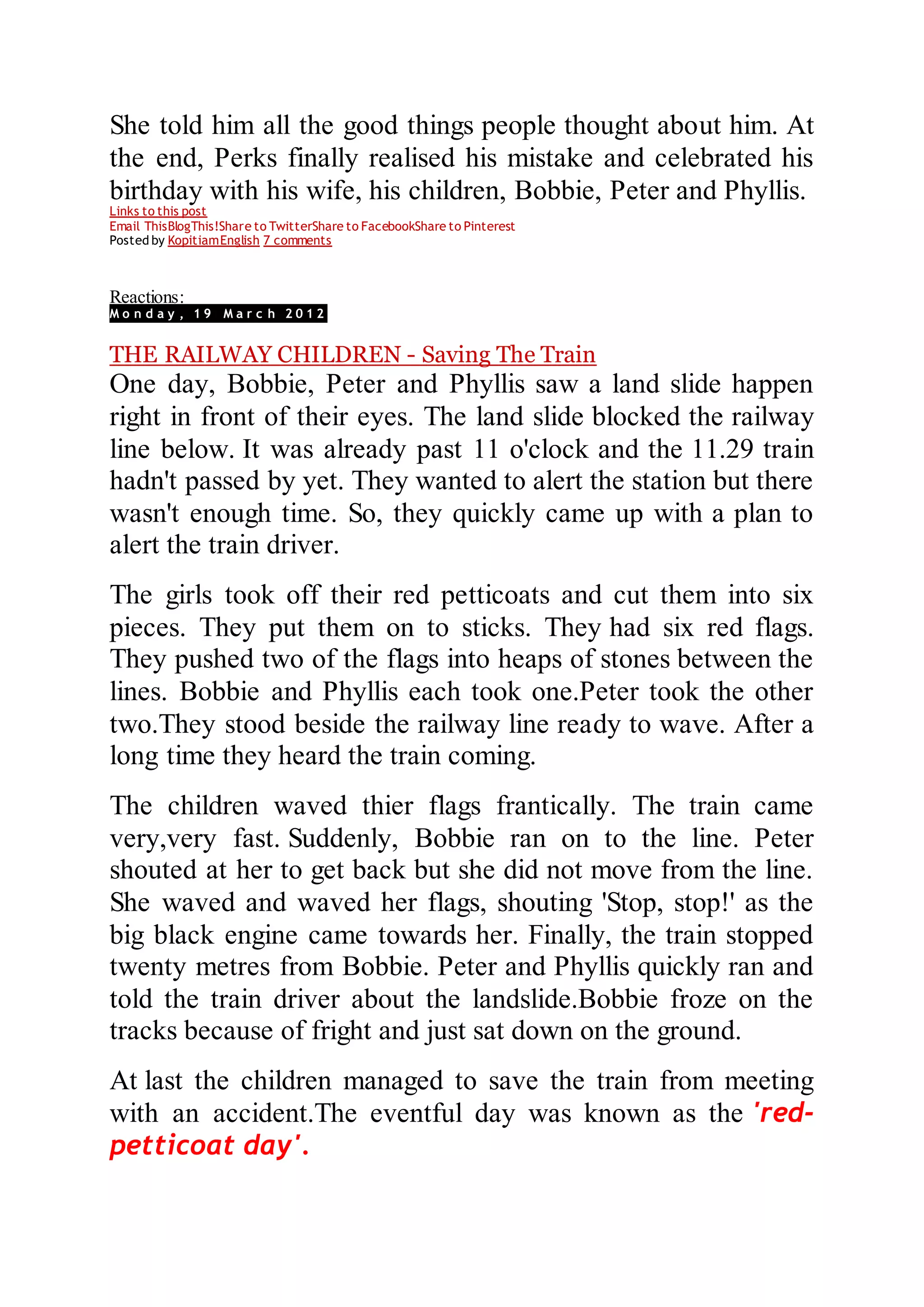The railway children | DOCX