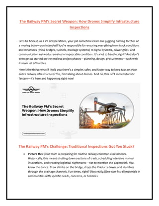 The Railway PM’s Secret Weapon: How Drones Simplify Infrastructure ...