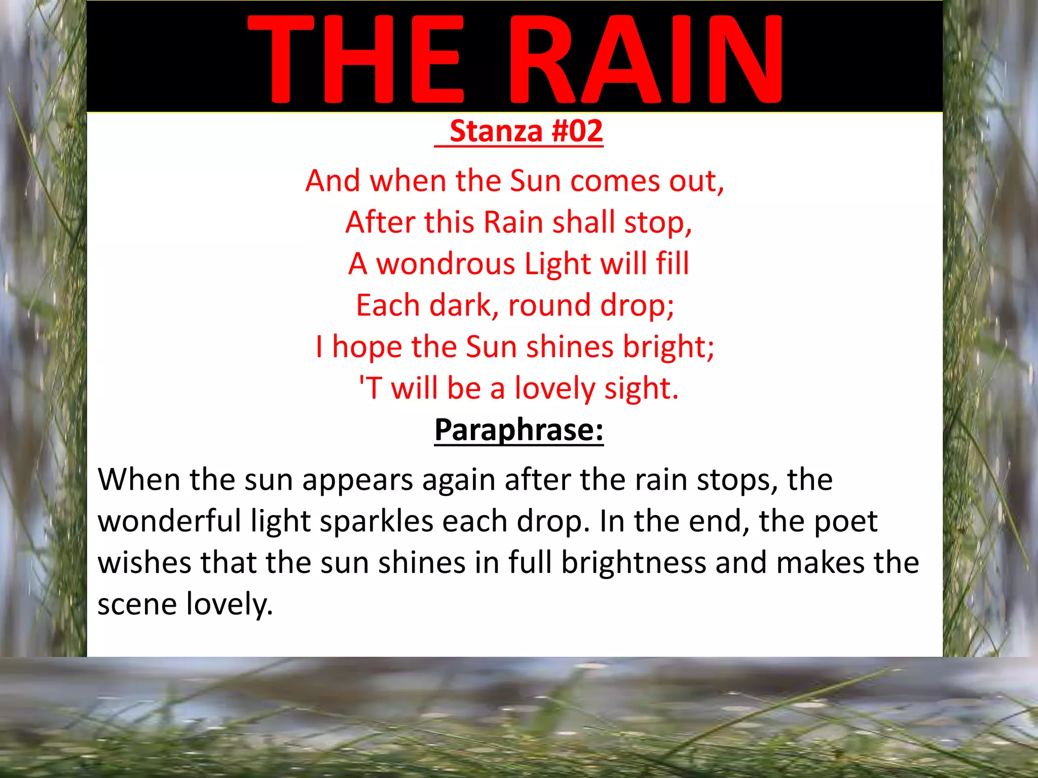 The rain | PPT