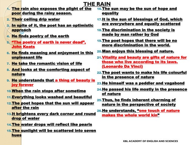 THE RAIN POEM | PDF