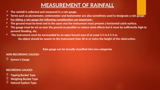 the rainfall management is the process of collect water in structural ...