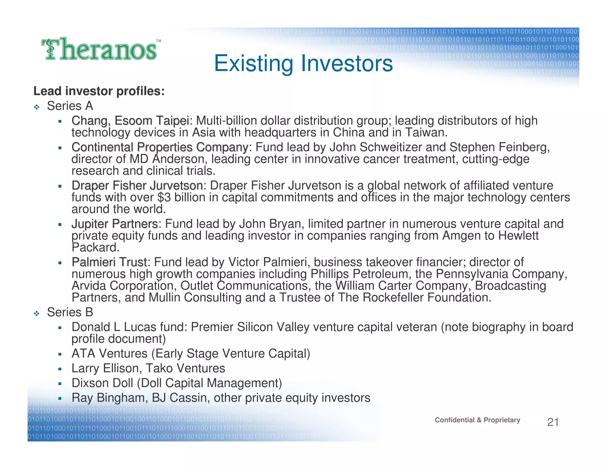 Theranos Original Pitchdeck 2006 | PDF