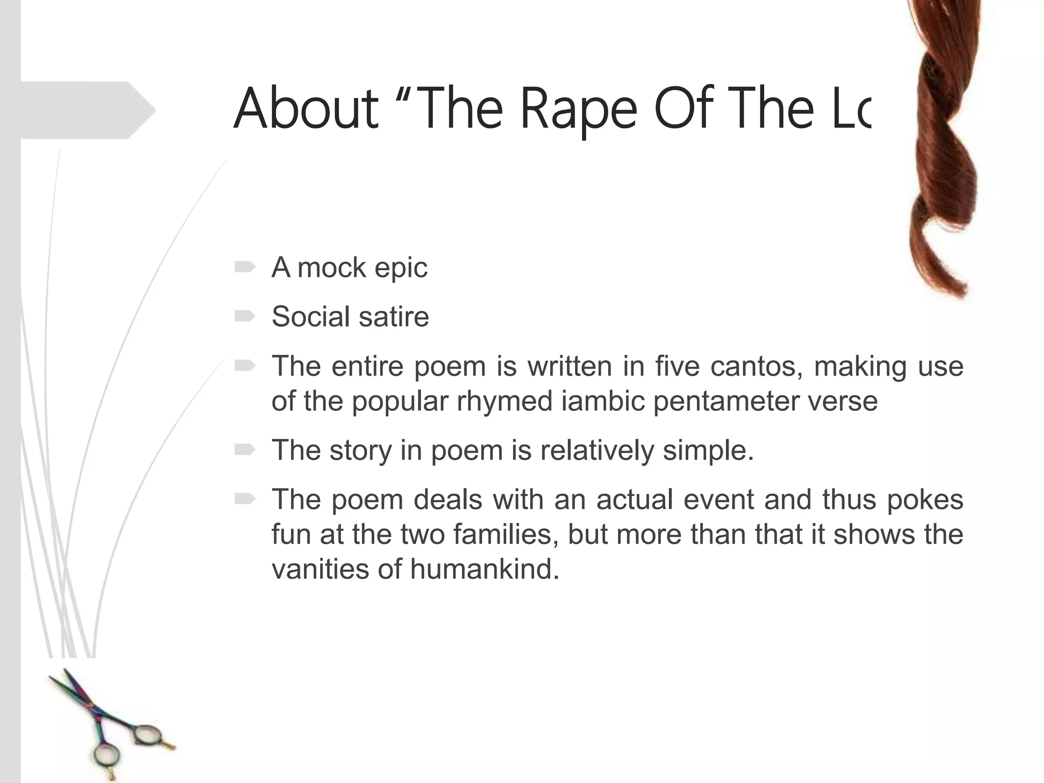 The rape of the lock | PPTX