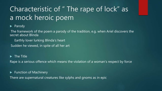 The rape of lock by alexander pop | PPT