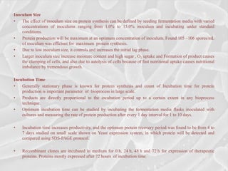 bioprocess parameter of therapeutic protein production | PPTX