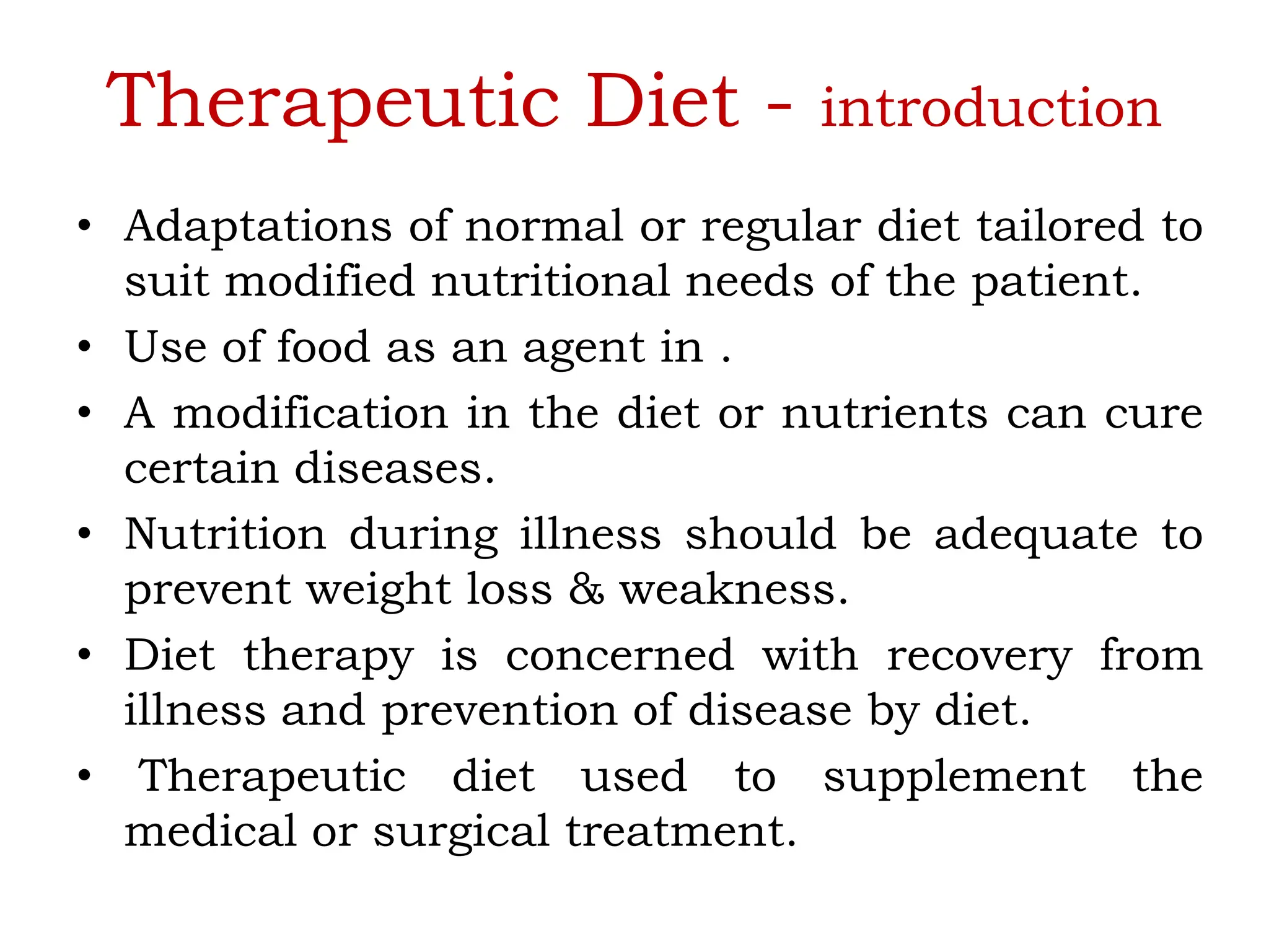 THERAPEUTIC-DIET different types of diet for various illness | PDF ...