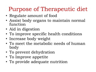 THERAPEUTIC-DIET different types of diet for various illness | PDF
