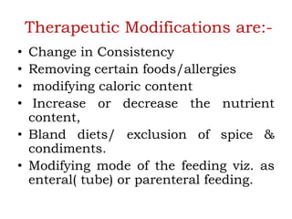 THERAPEUTIC-DIET different types of diet for various illness | PDF