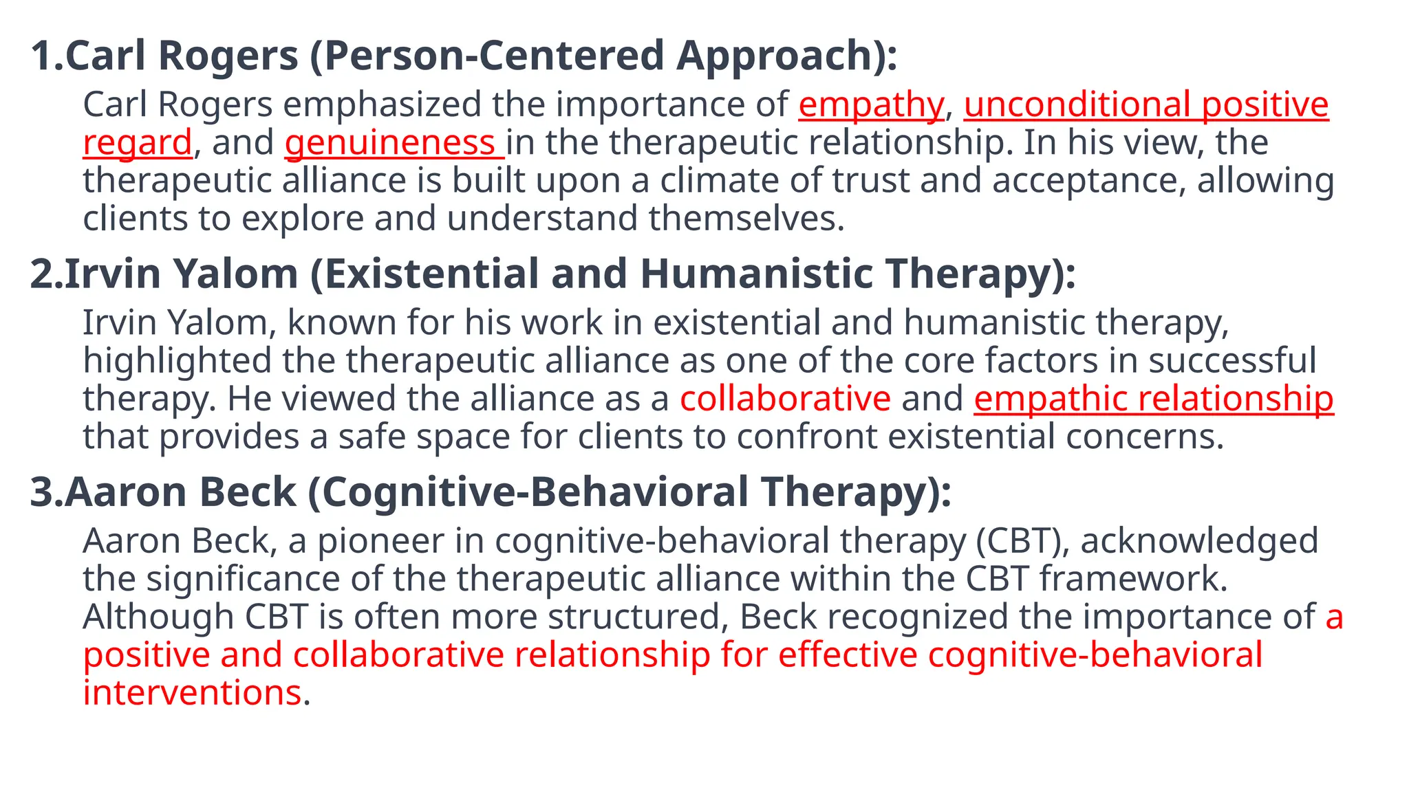 Therapeutic alliance and research studies | PPTX