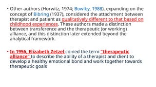 Therapeutic alliance and research studies | PPTX