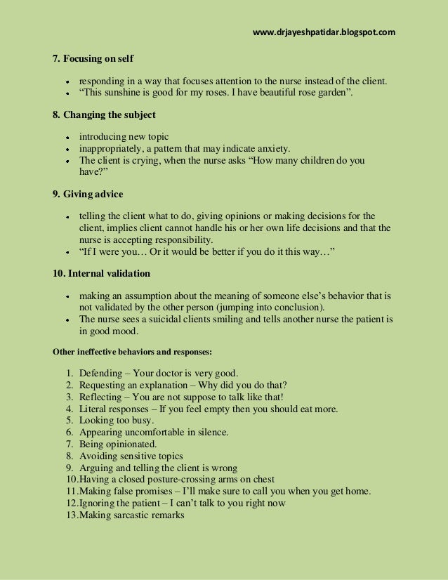 therapeutic-and-non-therapeuitc-communication-techniques