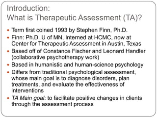 Therapeutic Assessment | PPTX