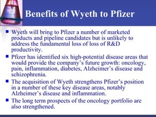Therapeutic Benefits Of Wyeth To Pfizer | PPT | Pharmaceutical Drugs ...