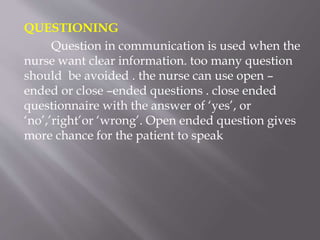 Therapeutic communication | PPTX