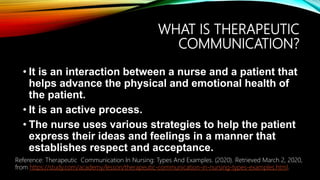 Therapeutic Communication | PPTX
