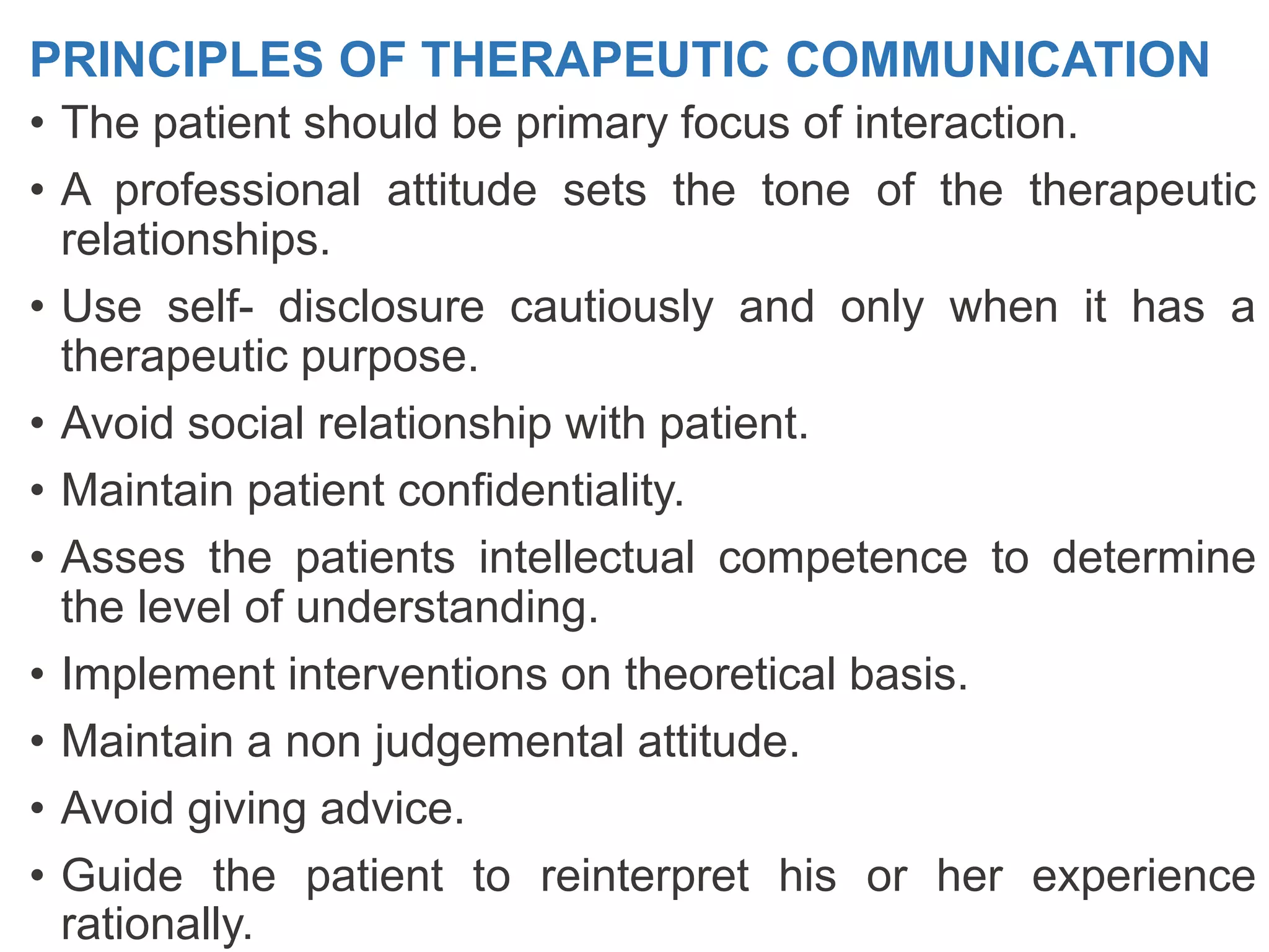 Therapeutic communication | PPTX