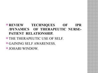 THERAPEUTIC COMMUNICATION TECHNIQUES MENTAL HEALTH NURSING | PPTX