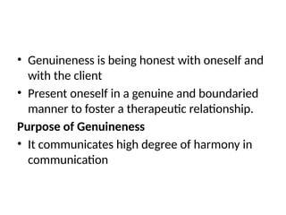 Therapeutic communication and it's techniques | PPTX