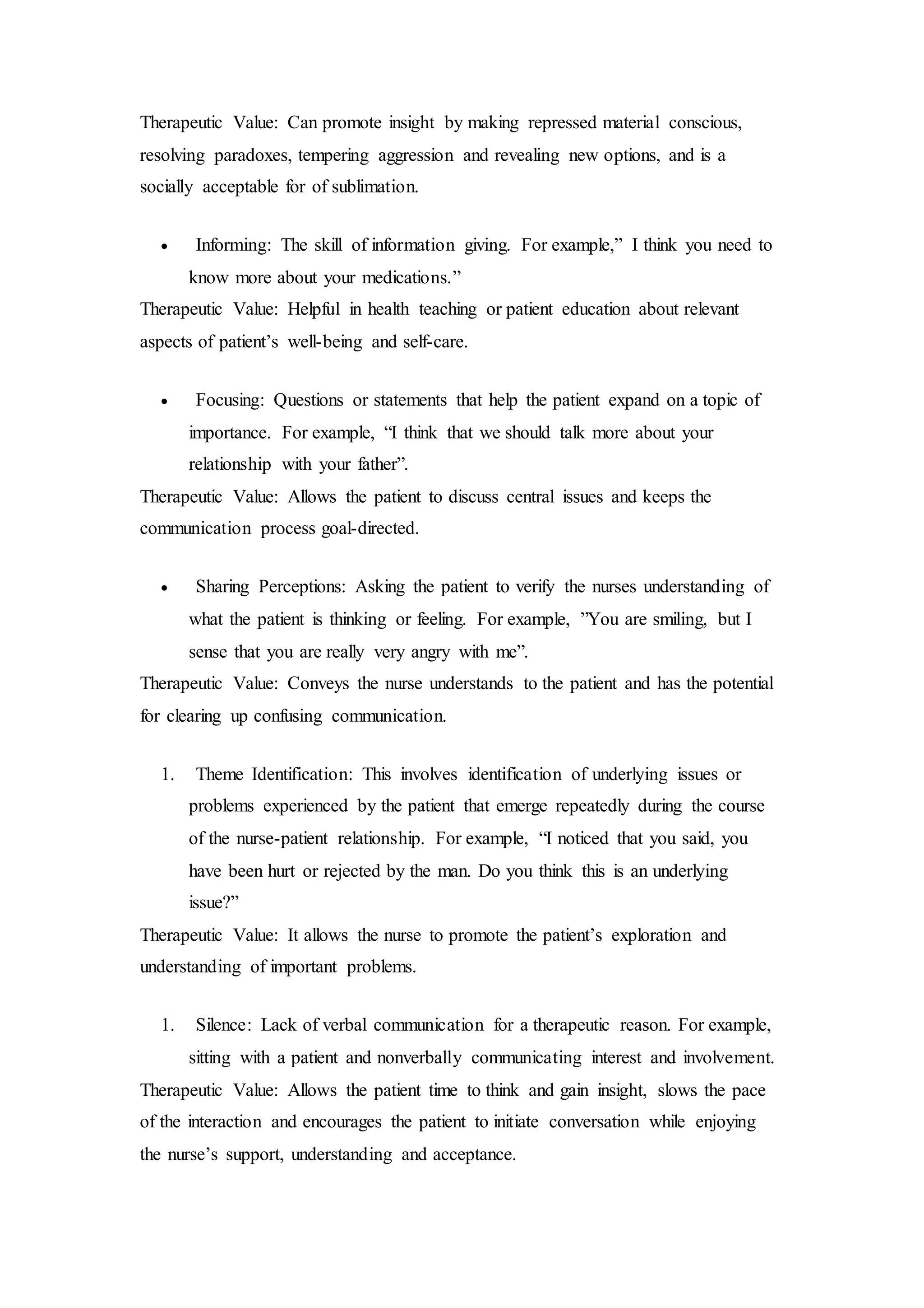 THERAPEUTIC COMMUNICATION – Principles or Characte.docx