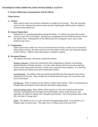 Therapeutic communication techniques | DOC