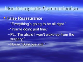 Therapeutic communication techniques_1-22-08_nur_305 | PPT | Parenting ...