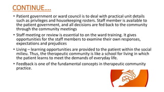 Therapeutic community | PPTX