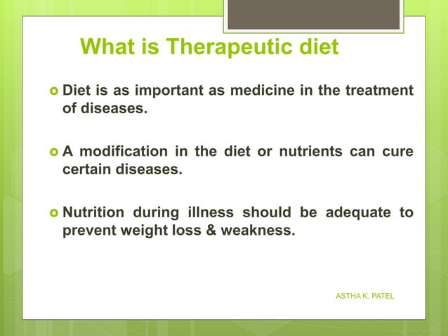 Therapeutic diet or Types of Diet | PPTX