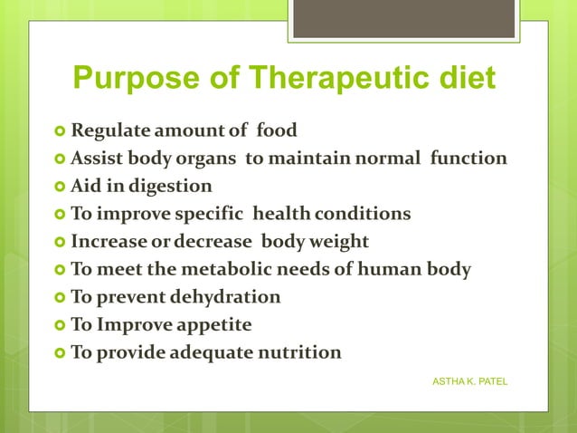 Therapeutic diet or Types of Diet | PPTX