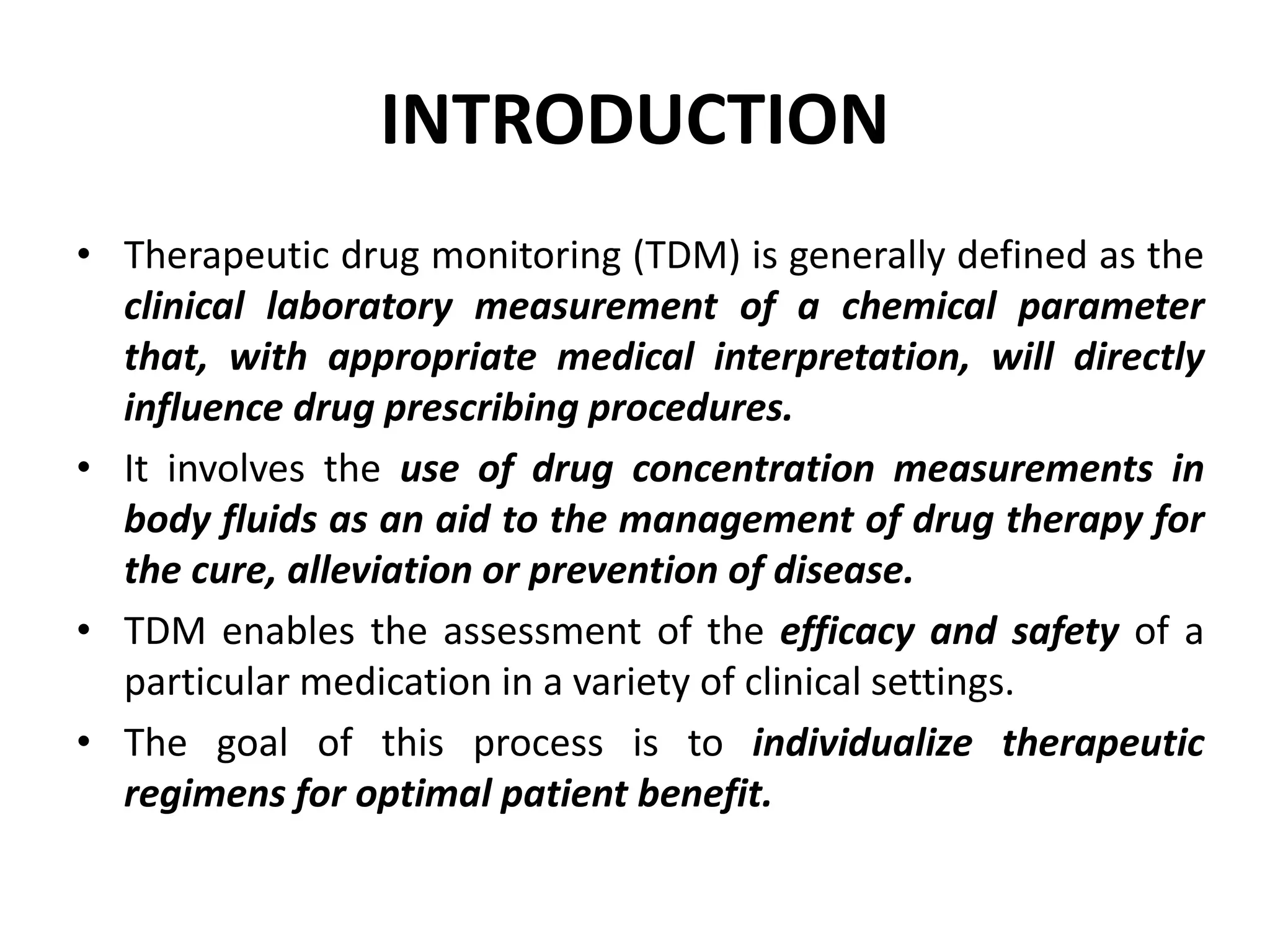 Therapeutic drug monitoring | PPTX
