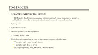 Therapeutic drug monitoring | PPT