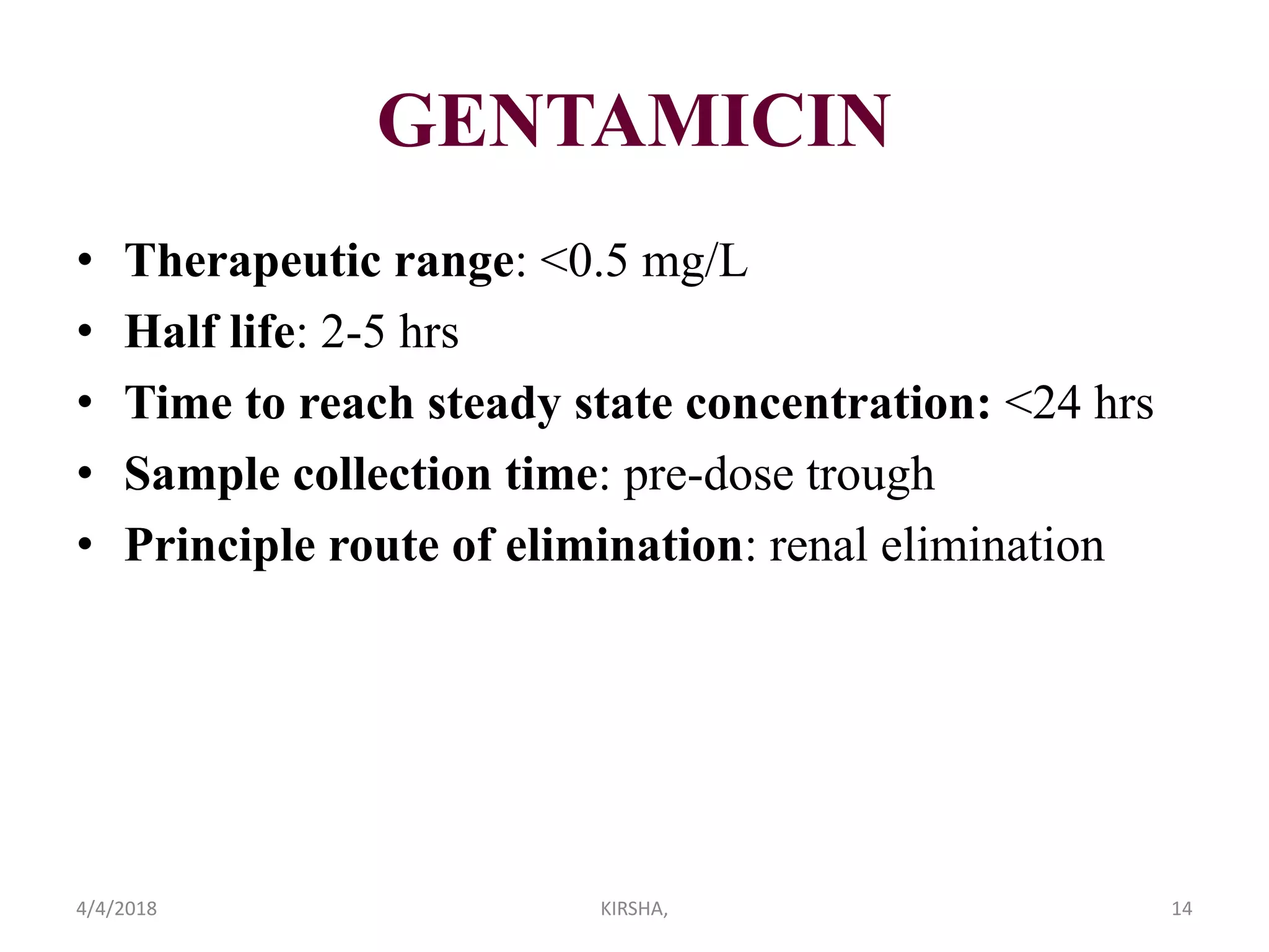 Therapeutic drug monitoring | PPTX